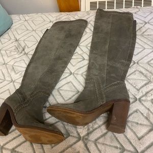 LEMONADE Shoes | Thigh High Slouch Cowboy Boot White Snake Print | Poshmark